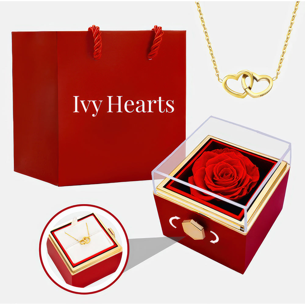 Eternal Love Rose & Engraved Necklace